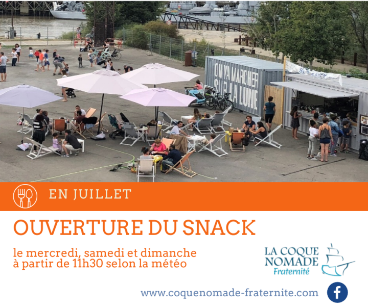 Snack : Les horaires d'ouverture en juillet 2020 | La Fraternité Coque ...